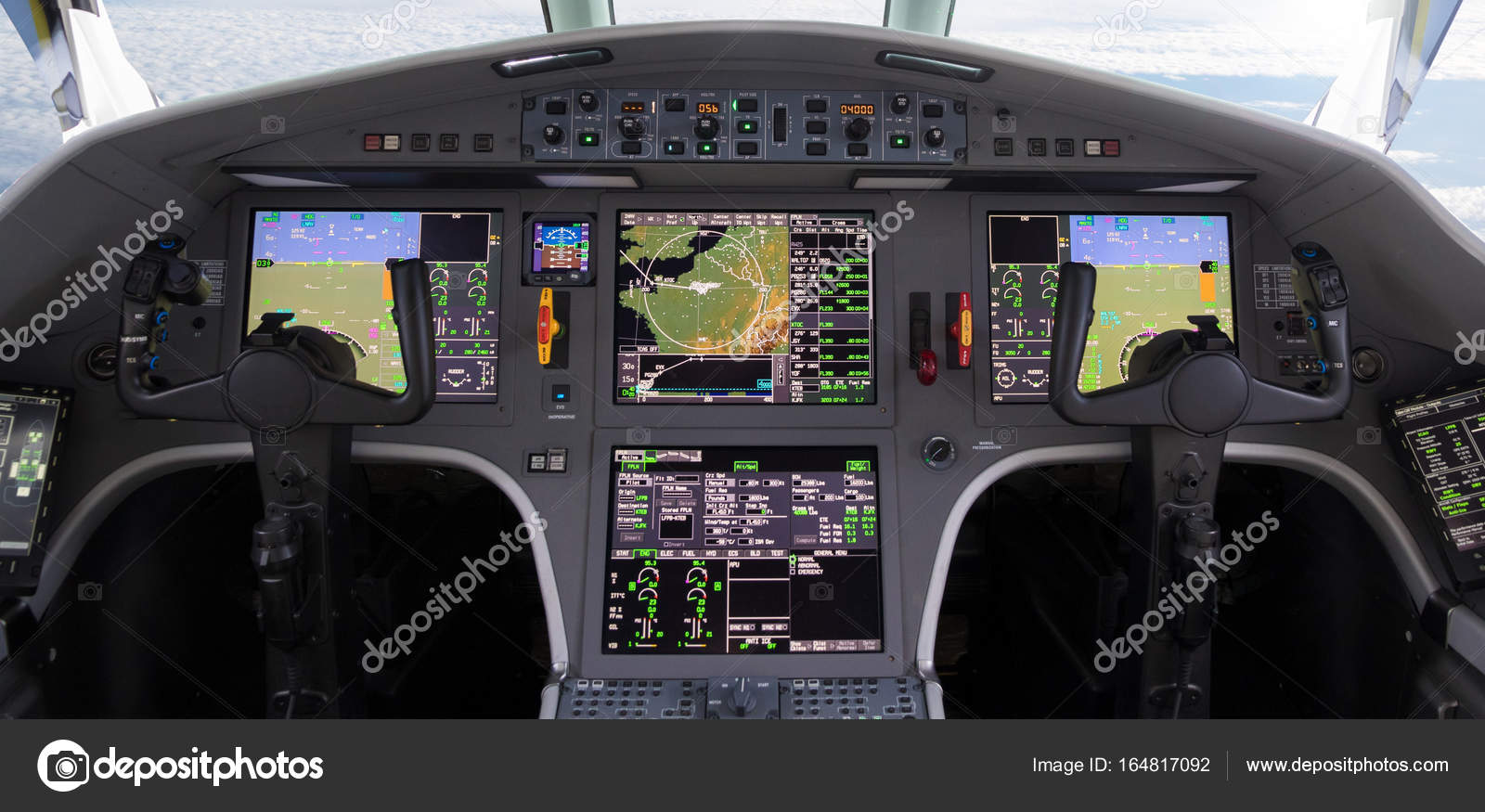 Flight deck modern plane — Stock Photo © Foto-VDW #164817092