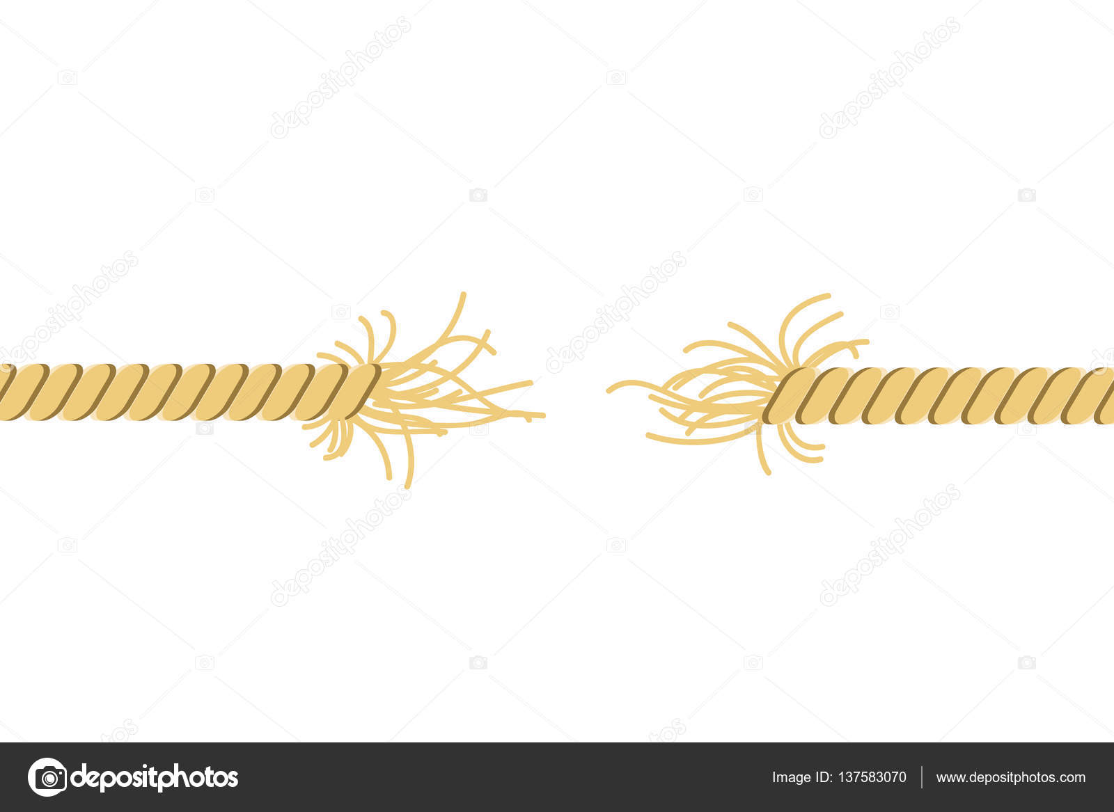 Illustration de corde déchiré Vecteur par ©AnSim 137583070