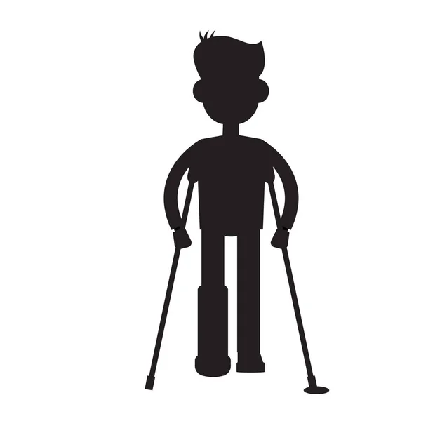 Walking With Crutches Clipart At Mia Stanfield Blog