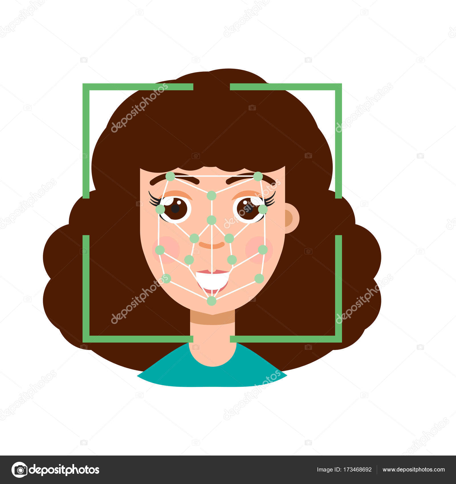 Face Recognition System Concept Stock Vector By ©ansim 173468692