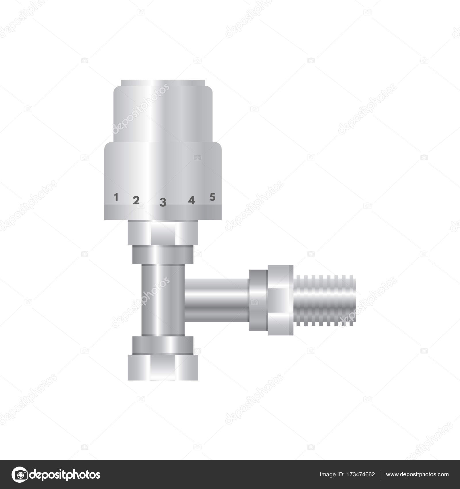 Thermostatic radiator valve Stock Vector by ©AnSim 173474662