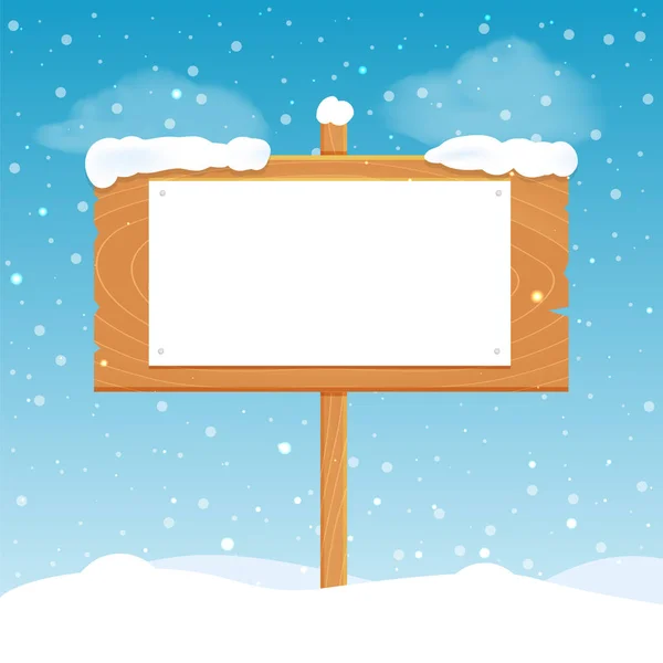 Wooden sign in winter Stock Vector Image by ©Irzikot #4319232