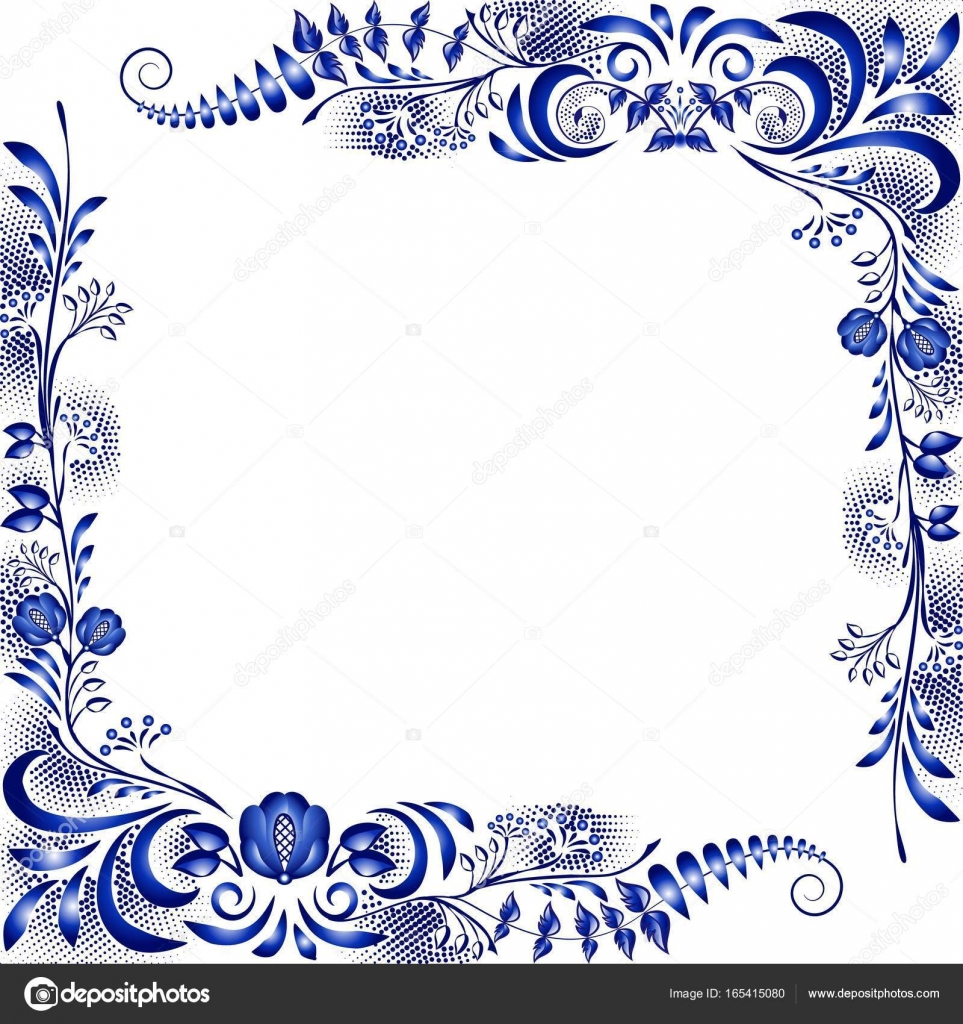 Blue Corner Border Designs For Cards