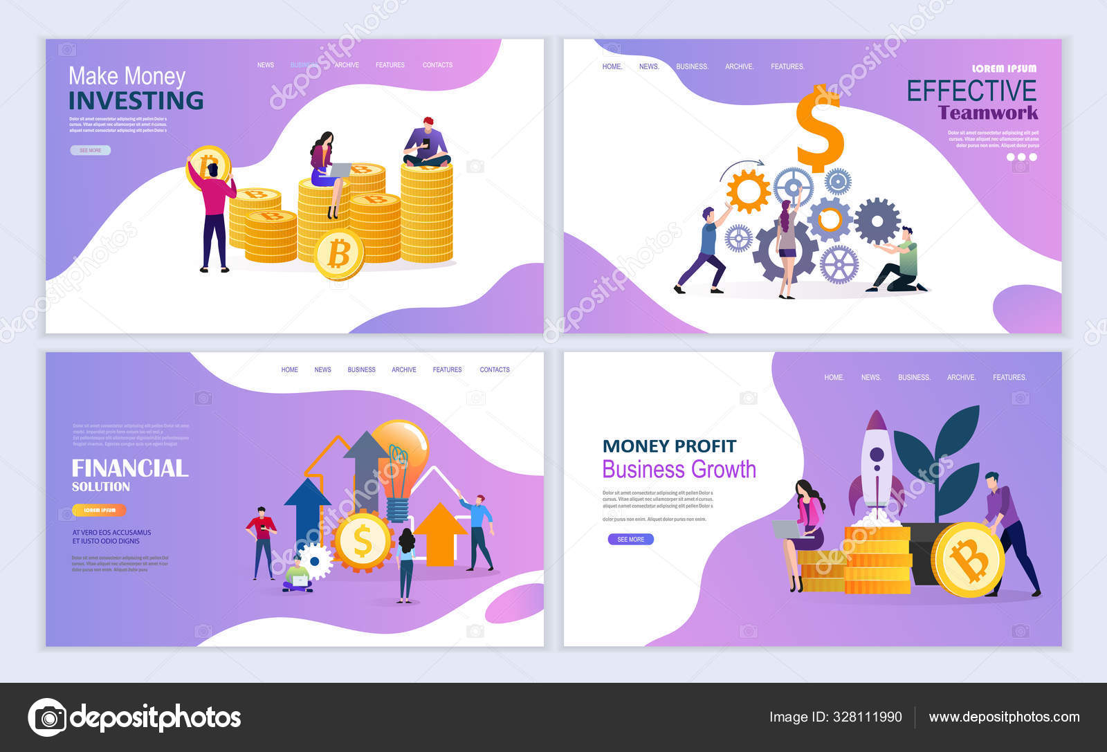 Business growth design concept Stock Vector Image by ©stekloduv #328111990