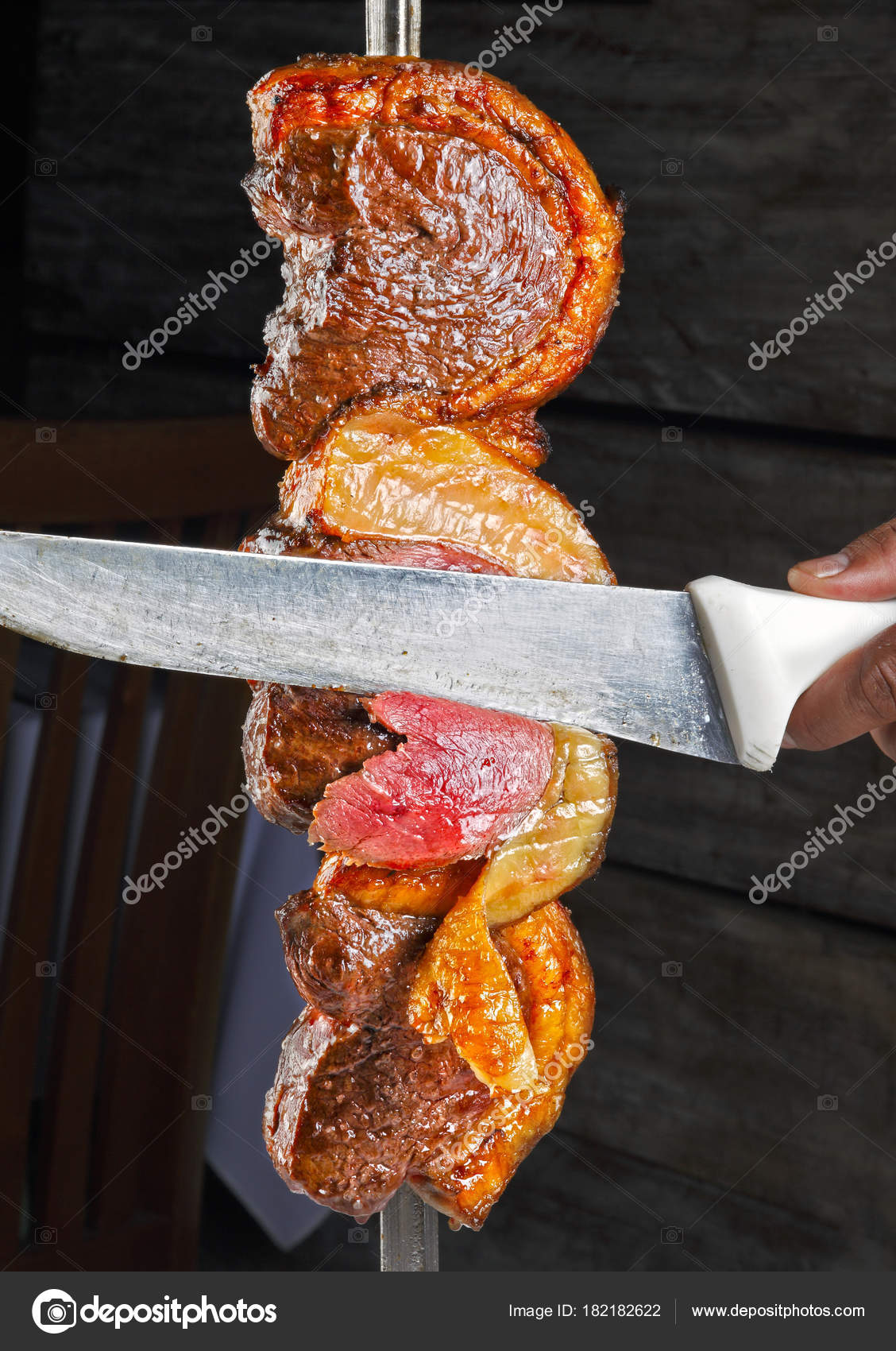 Grilled picanha on skewer — Stock Photo © rocharibeiro #182182622