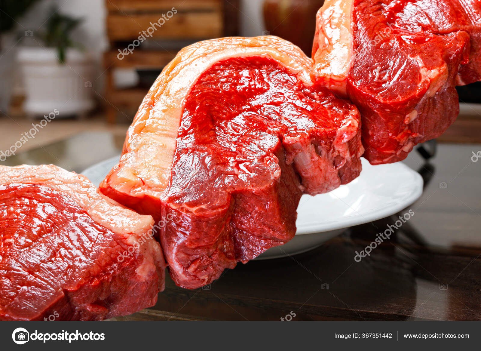 Picanha Traditional Brazilian Barbecue Raw Meat Stock Photo by ...