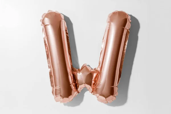 Letter Rose Gold Foil Balloon Alphabet Isolated White Background ...