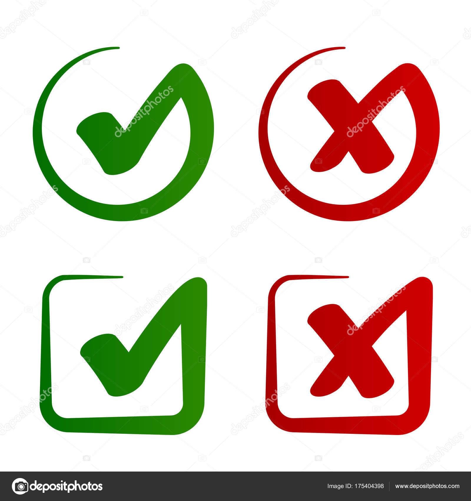 Check mark approved rejected symbol vector Stock Vector Image by ...