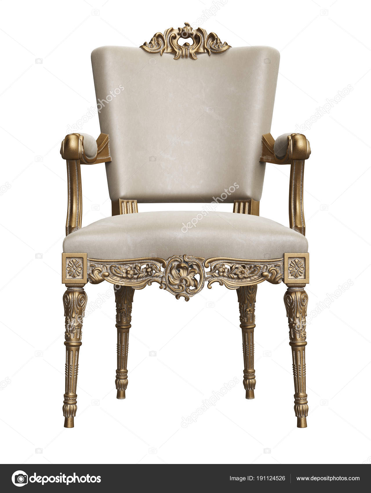White Baroque Chair
