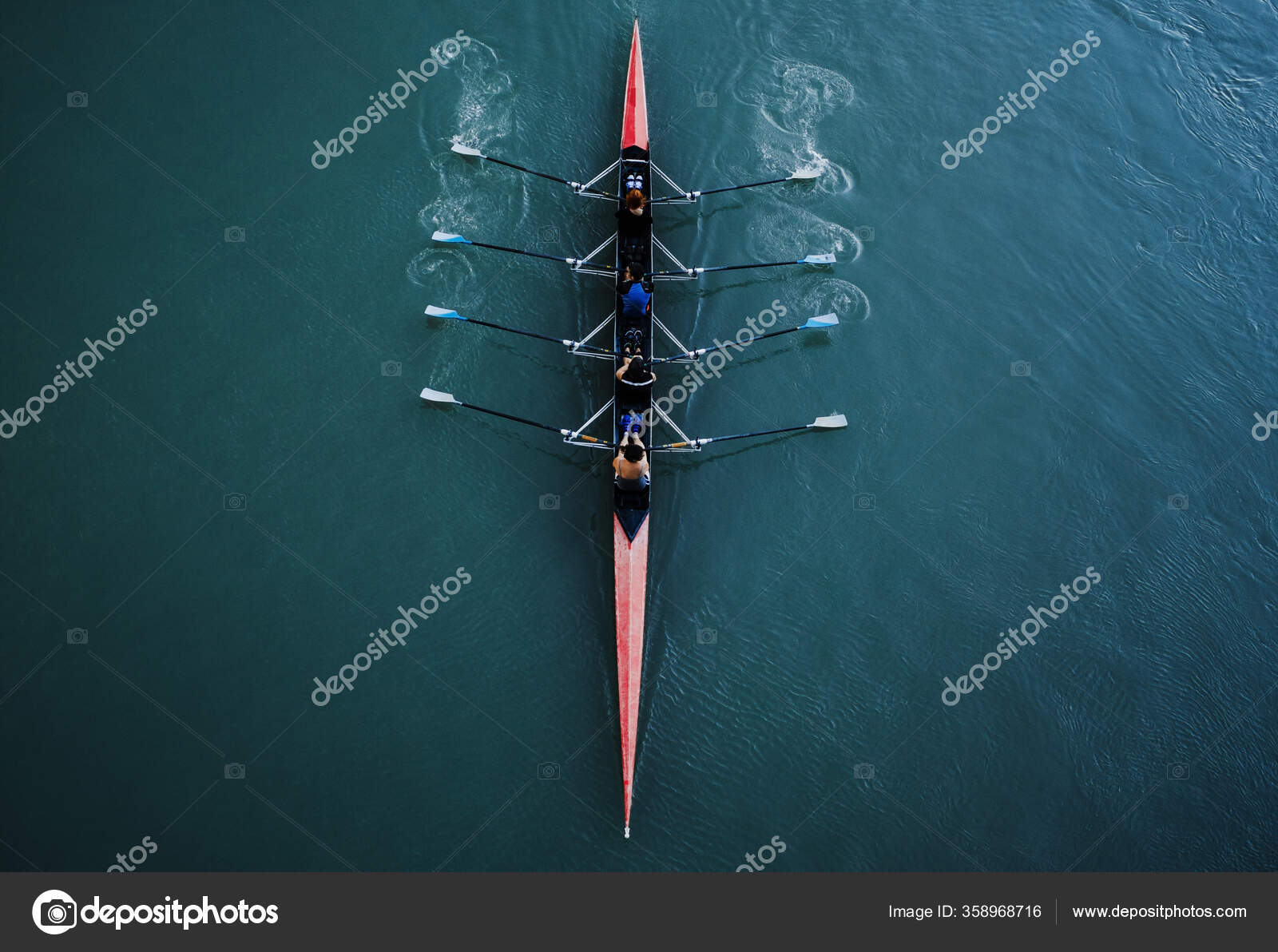 Kayak from above with 4 people — Stock Photo © artemgorlanov.me.com ...