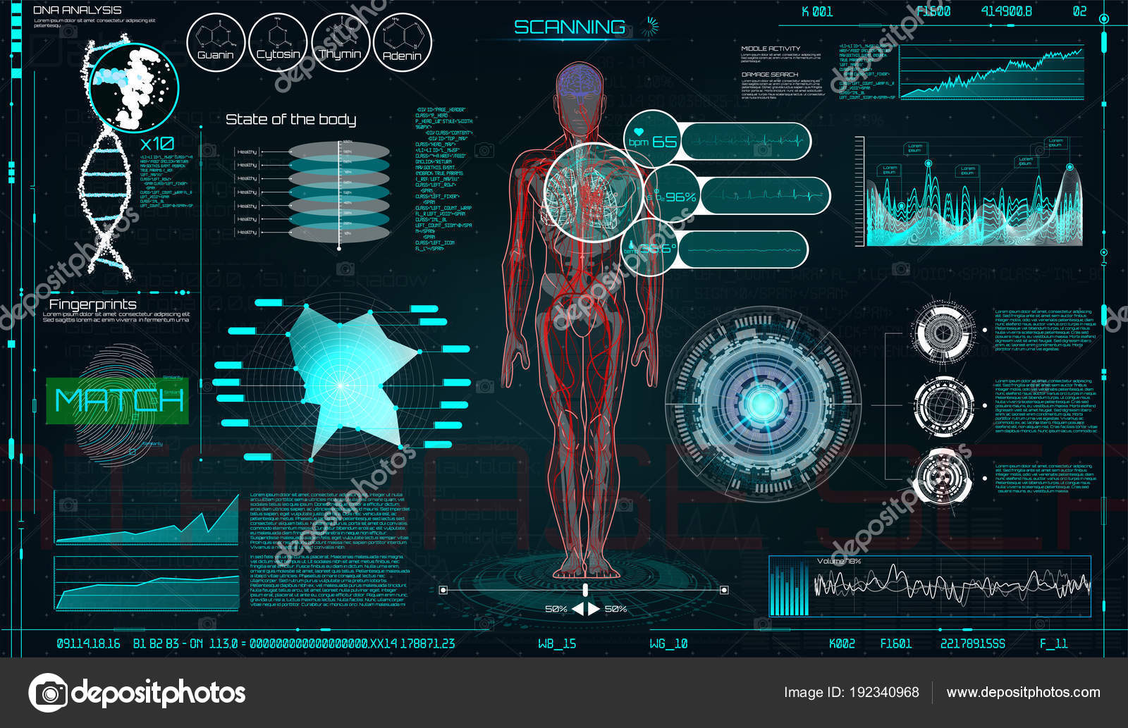 Head Up Display (HUD) UI for Medical App, Futuristic Medical HUD ...