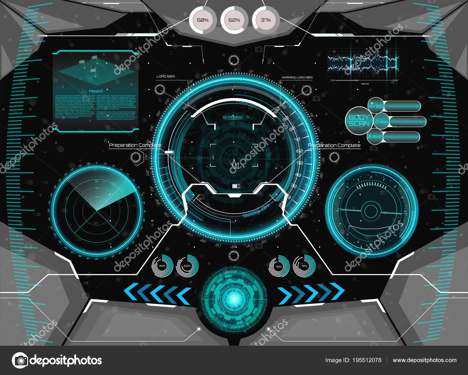 Futuristic concept GUI for helmet. Head-up display Stock Vector Image ...