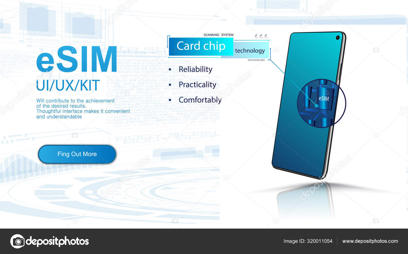 ESIM card-chip. Embedded SIM concept Stock Vector Image by ©sergeybitos ...