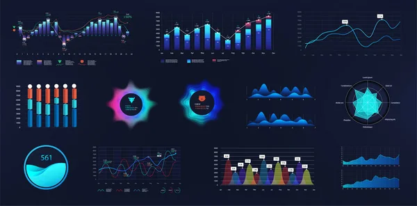 Interfaz de usuario de infografía inteligente, UX, interfaz GUI 2024