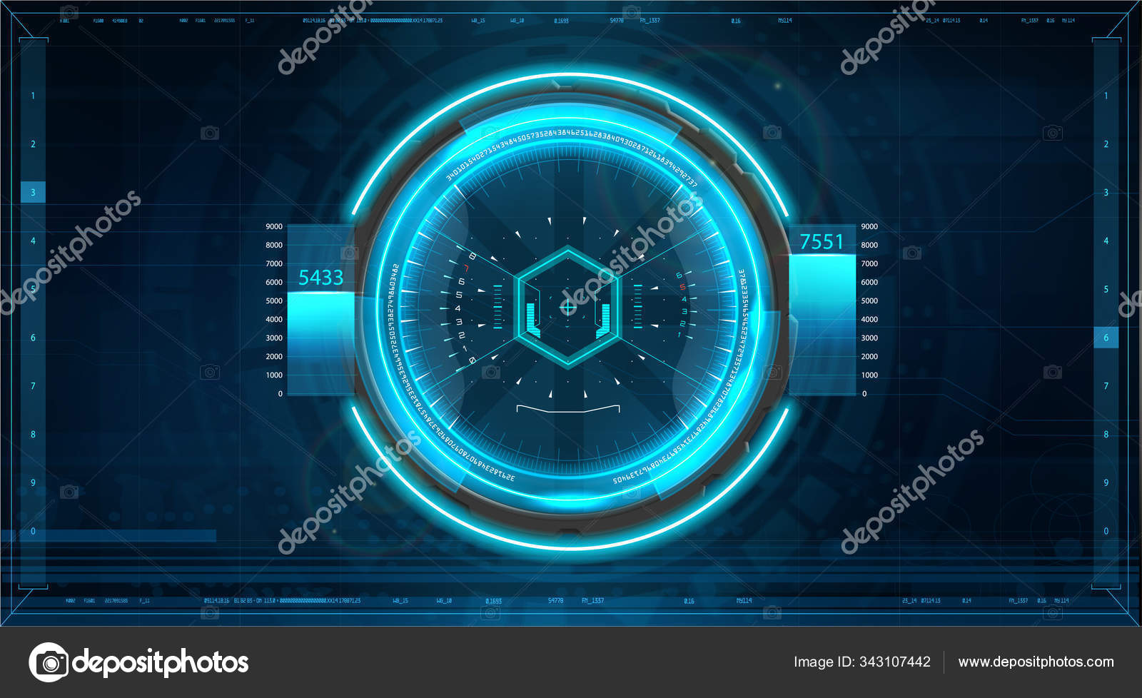 Futuristic GUI aim system Stock Vector by ©sergeybitos.mail.ru 343107442