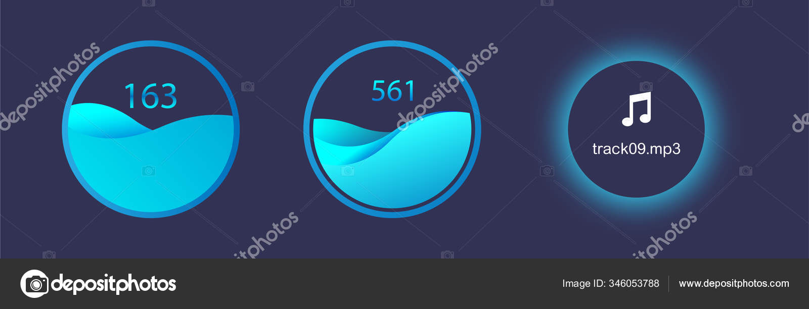 Circle bar UI, UX, KIT interface Stock Vector Image by ©sergeybitos ...
