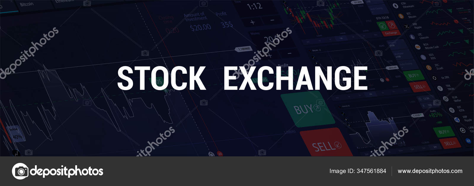 Stock Exchange web banner Stock Vector by ©sergeybitos.mail.ru 347561884