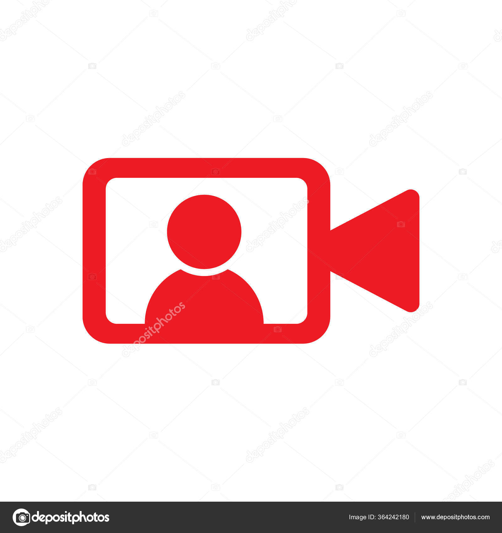 Ilustração Vetor Logotipo Ícone Chamada Vídeo Modelo Vetor Ícone ...