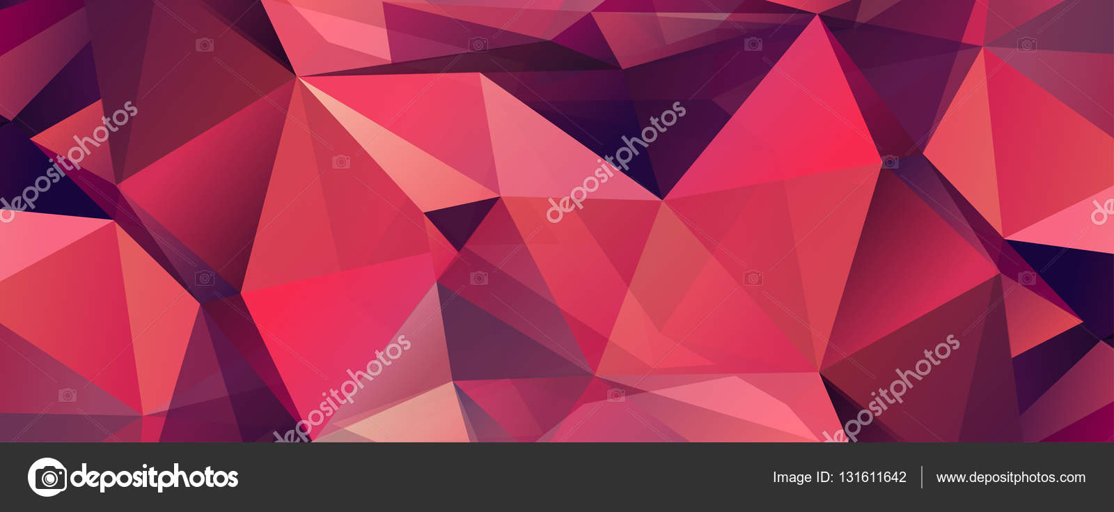 Red Polygonal Mosaic Background, Vector illustration, Creative Business ...