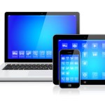 Electronics. Laptop, mobile phone, tablet pc and gps Stock Photo by ...