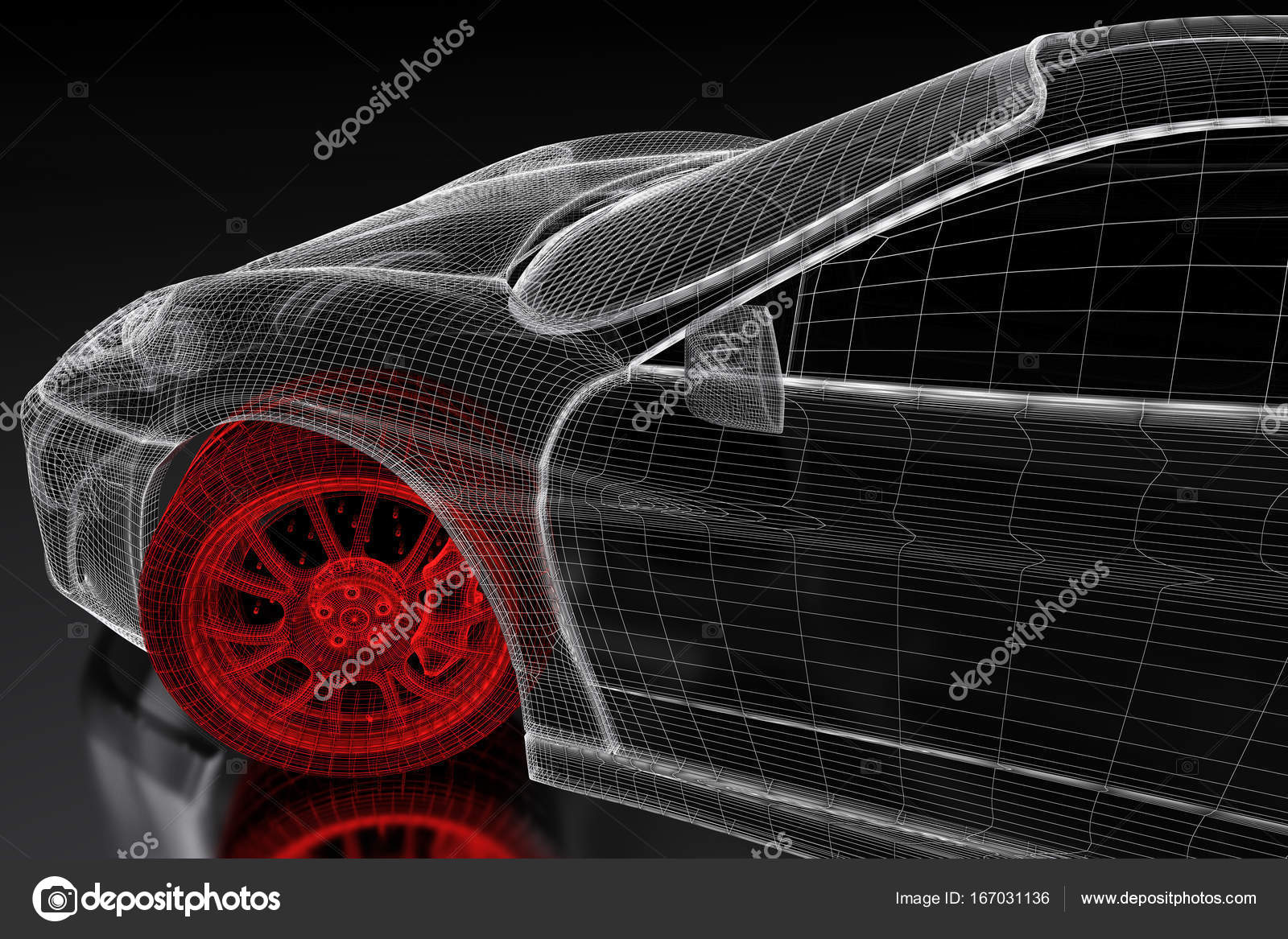 3D car mesh on a black Stock Photo by ©Shtanzman 167031136