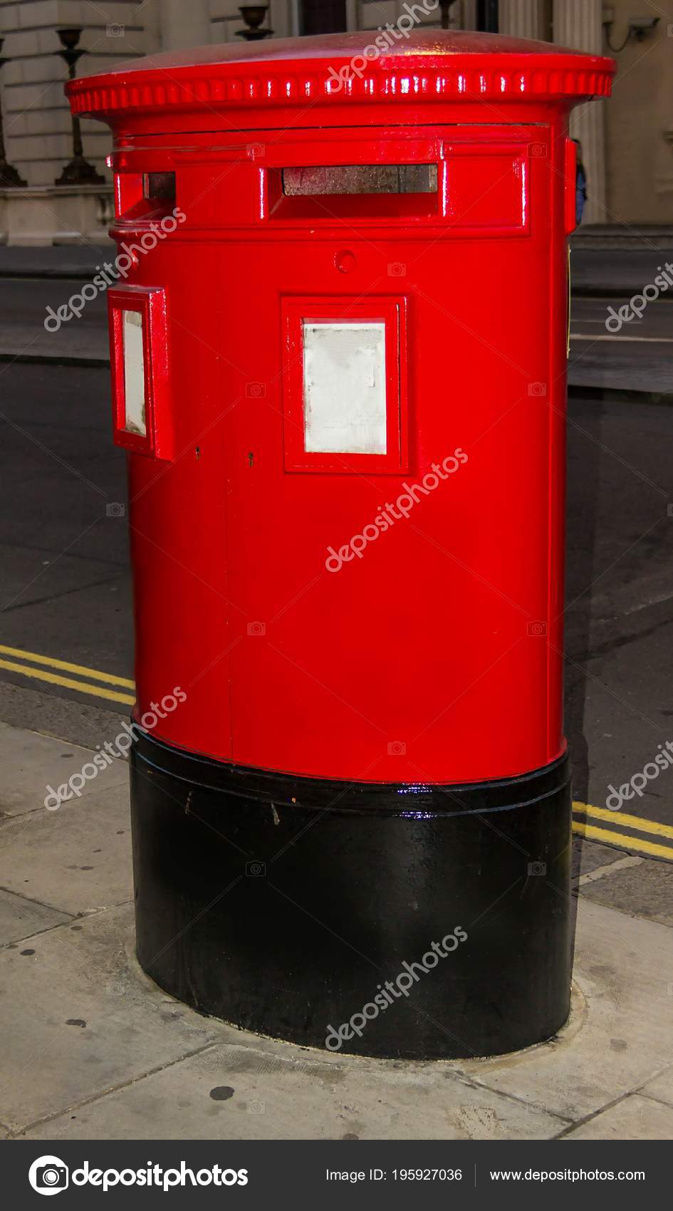 Traditional Red Post Box Located Piccadilly Street London — Stock Photo ...
