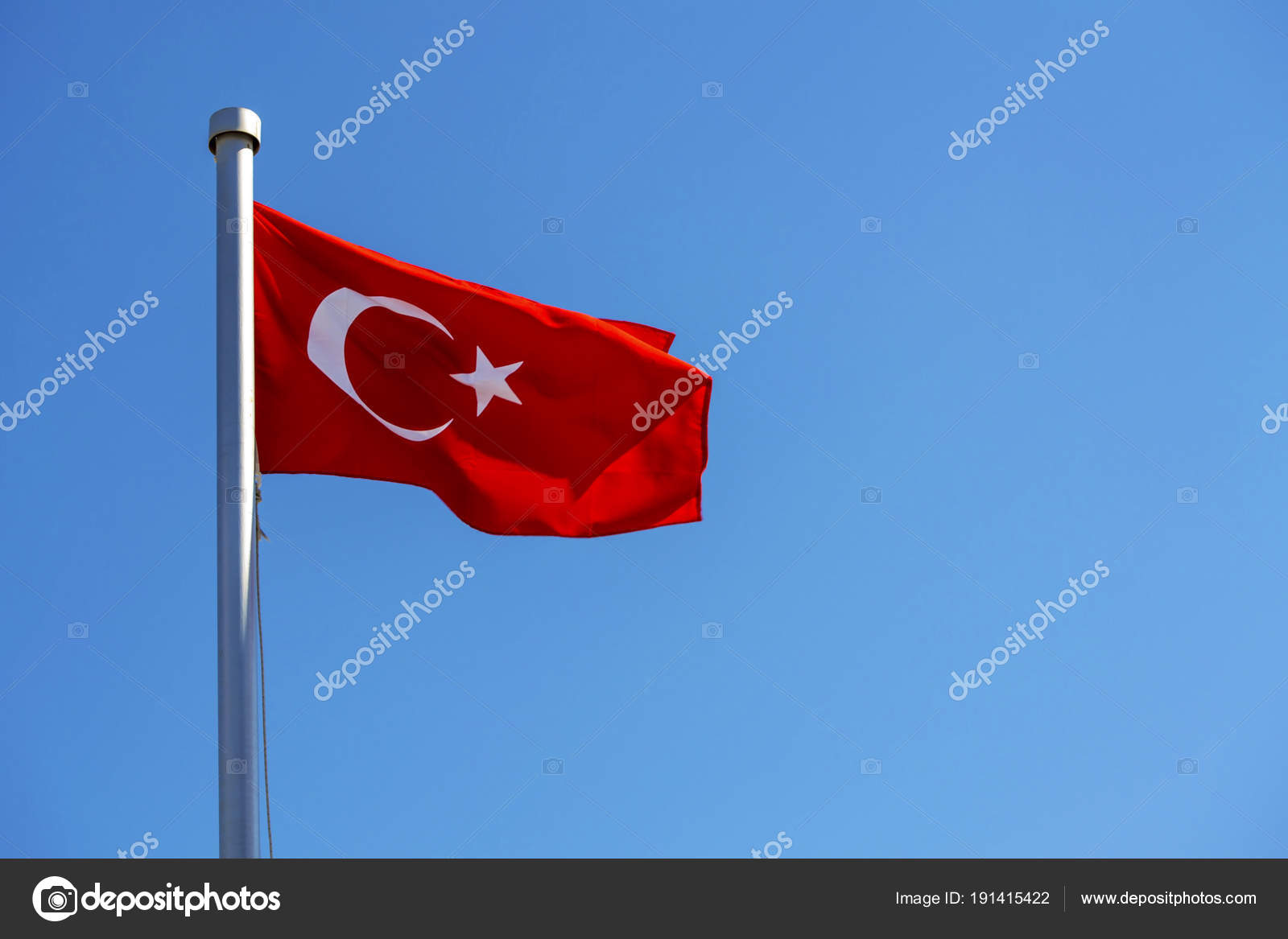Bright Turkish flag — Stock Photo © Alial #191415422