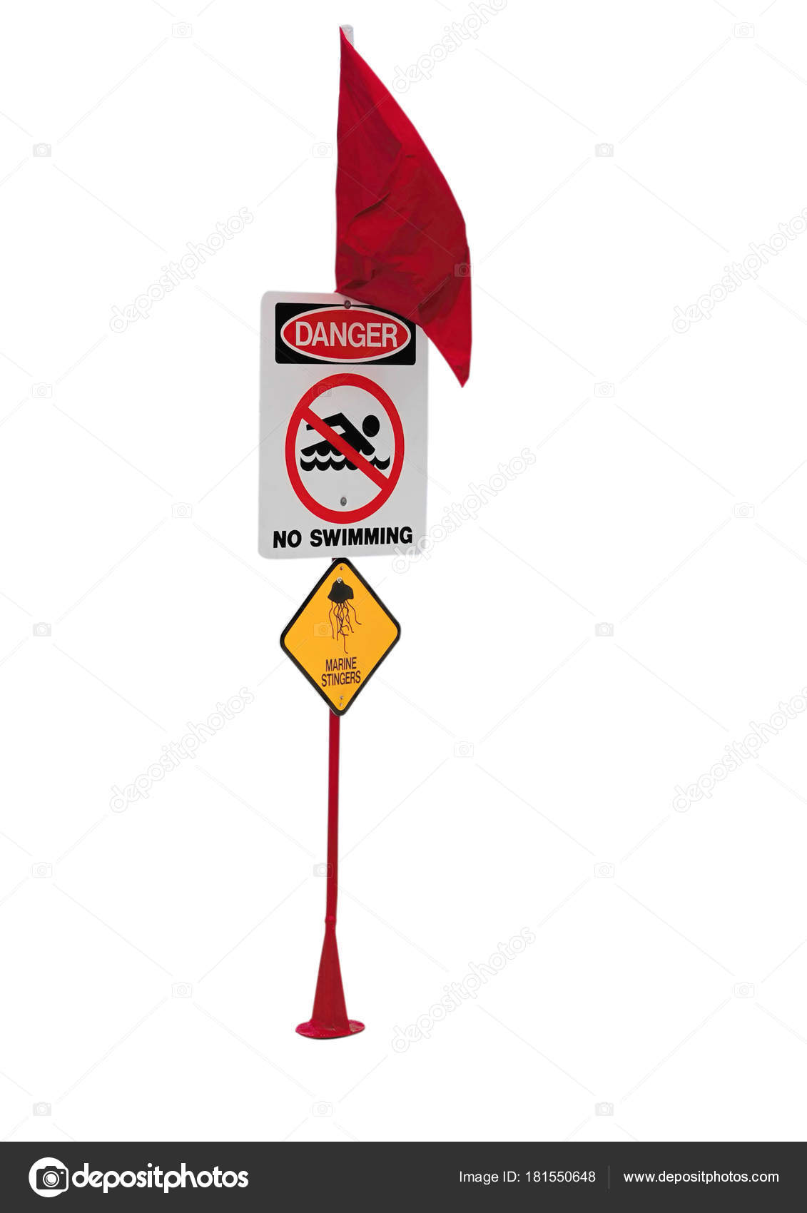 Danger red flag sign Stock Photo by ©ekays 181550648