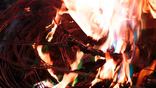 Firing wire in fire - Stock Image - Everypixel