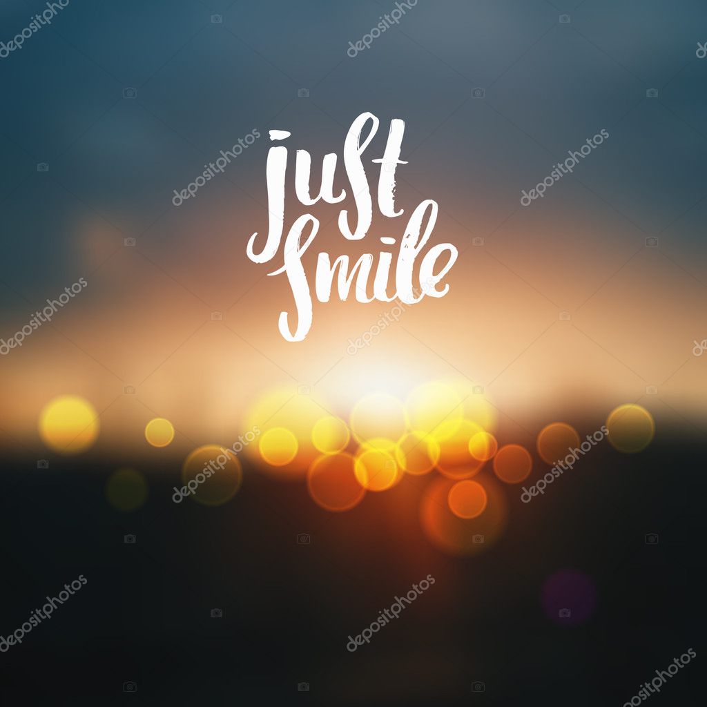 Just smile lettering poster Stock Vector by ©wywenka 126422570
