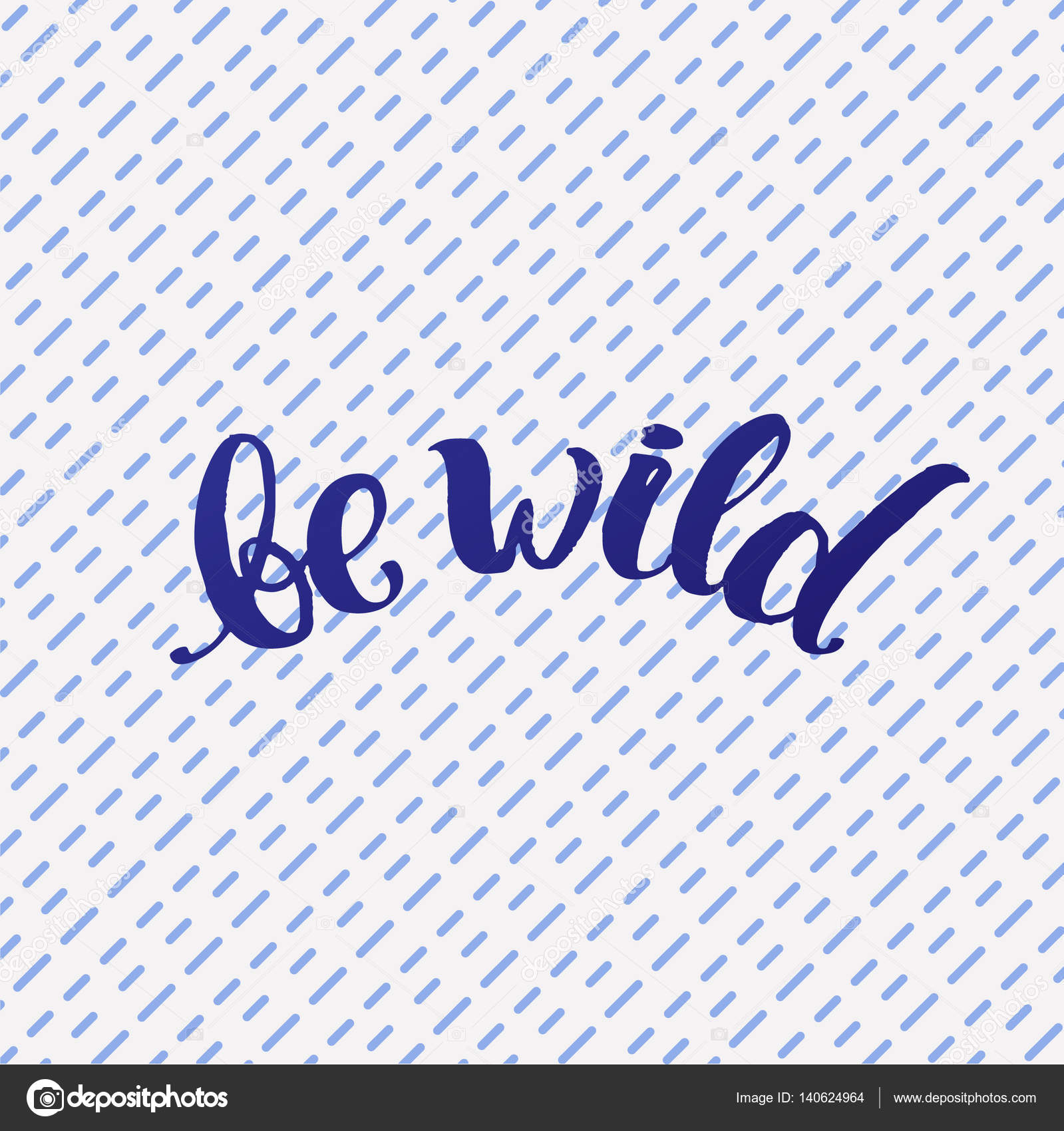 Trendy lettering Hand drawn calligraph "be wild" Stock Vector Image by ...
