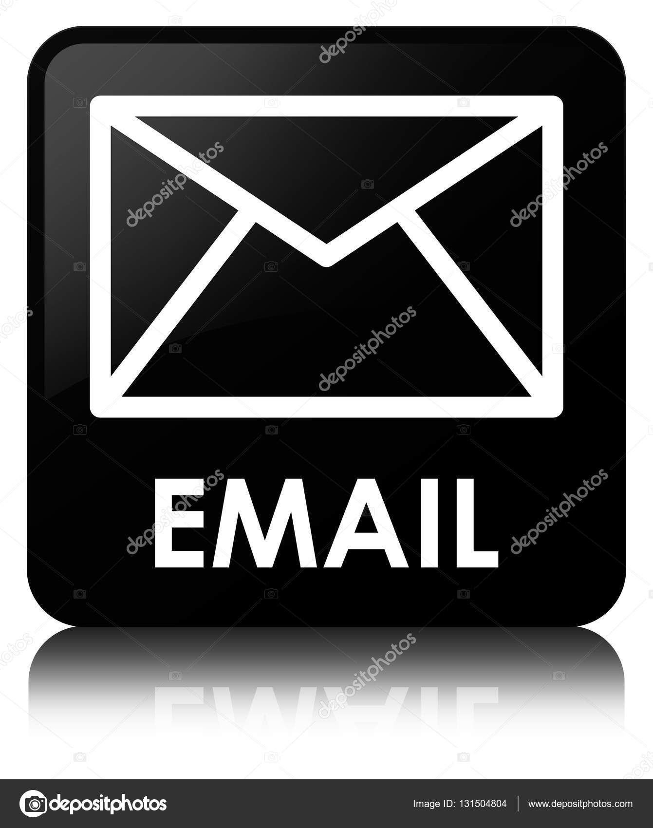 Email black square button — Stock Photo © FR_Design #131504804