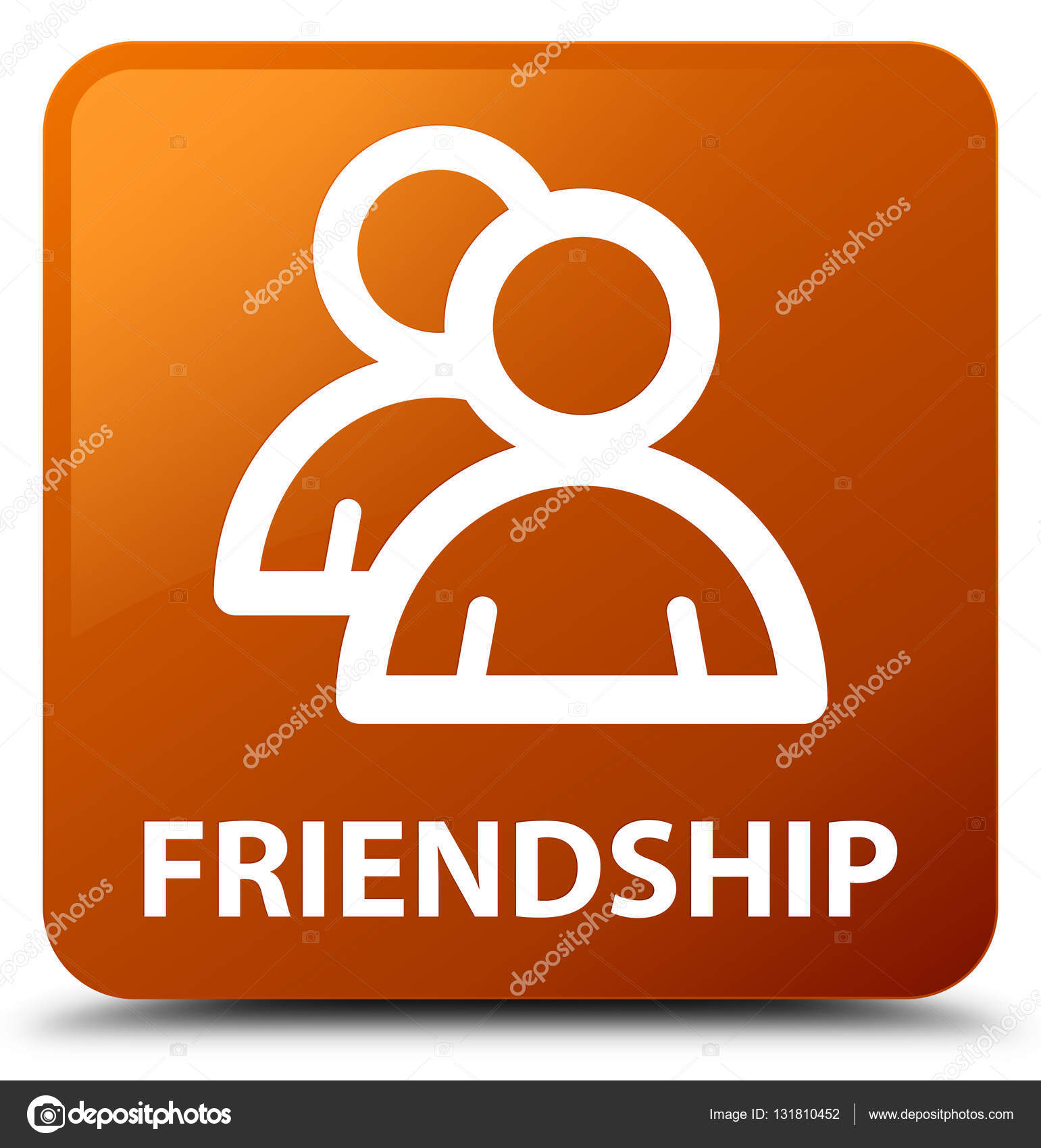 Friendship (group icon) brown square button — Stock Photo © FR_Design ...