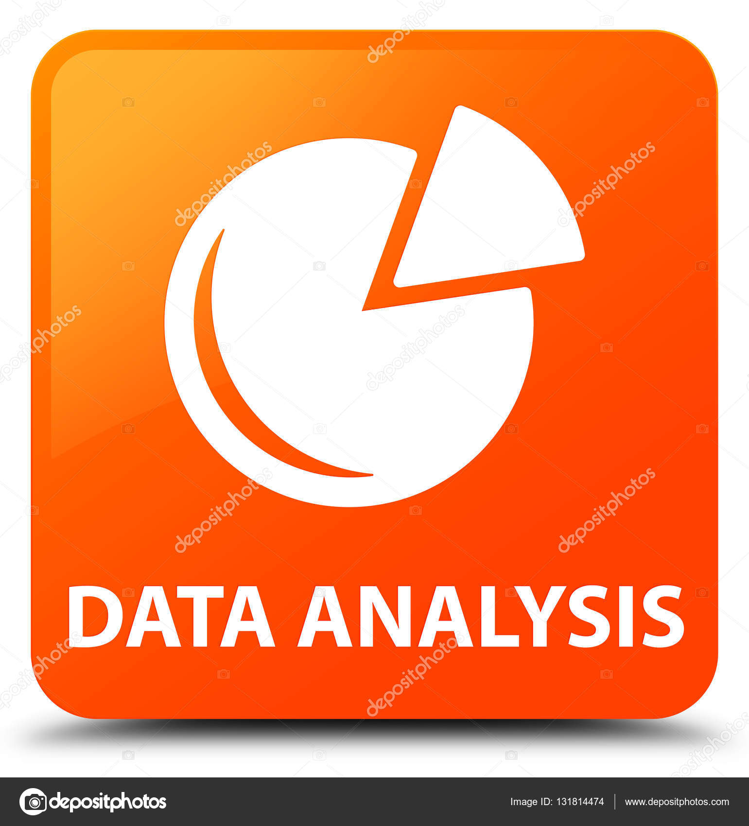 Data analysis (graph icon) orange square button — Stock Photo © FR ...