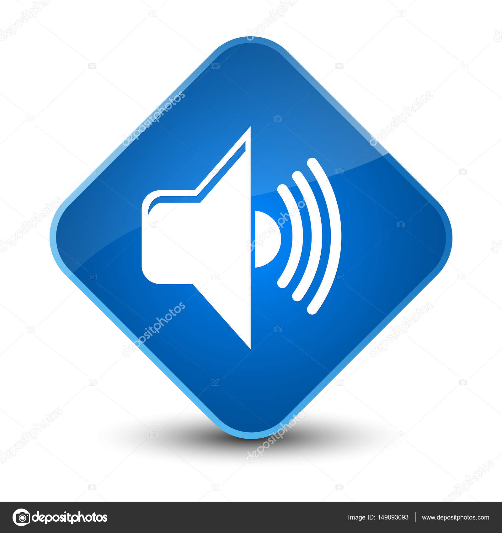 Volume icon elegant blue diamond button — Stock Photo © FR_Design ...
