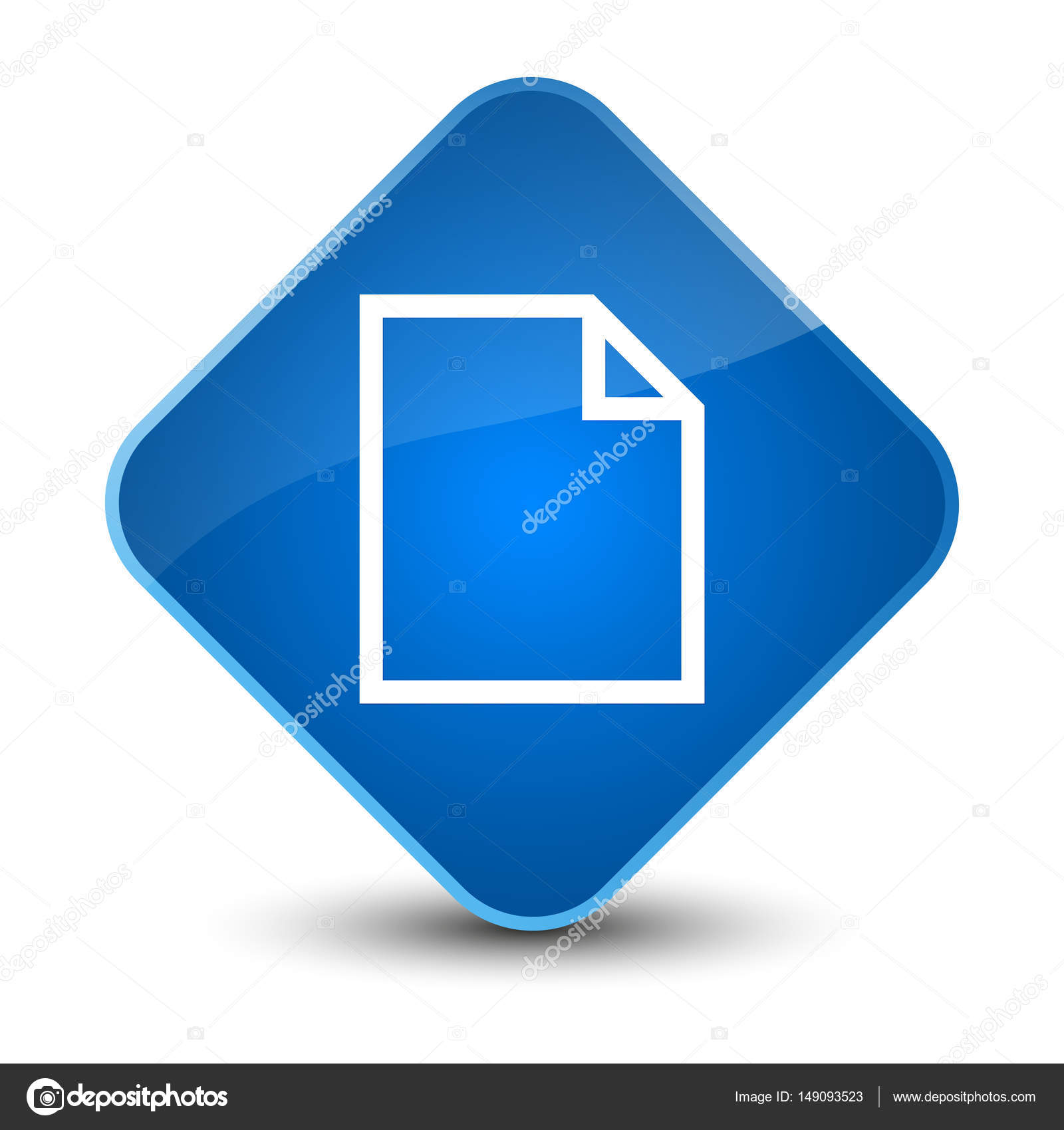 Blank page icon elegant blue diamond button Stock Photo by ©FR_Design ...