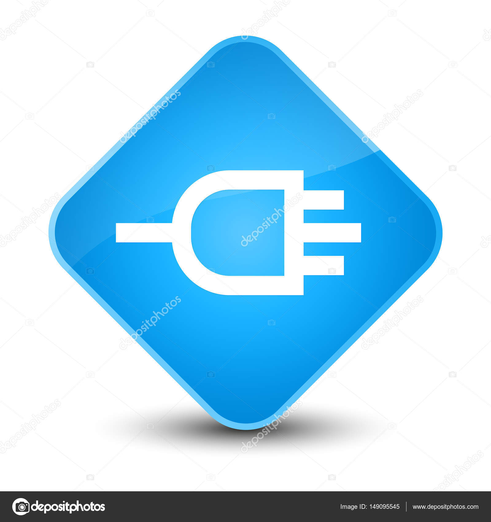 Connect icon elegant cyan blue diamond button — Stock Photo © FR_Design ...