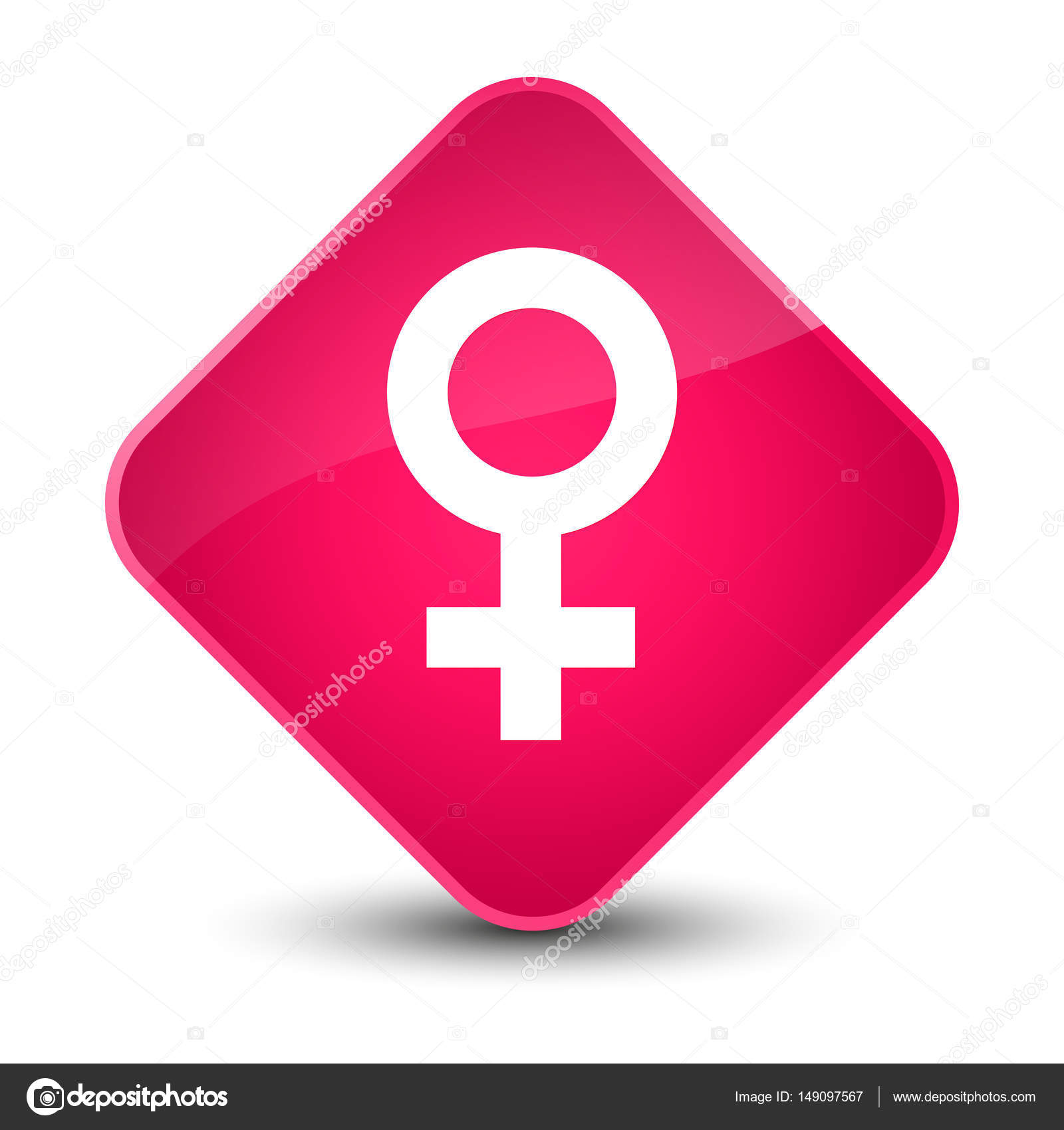 Female sign icon elegant pink diamond button — Stock Photo © FR_Design ...