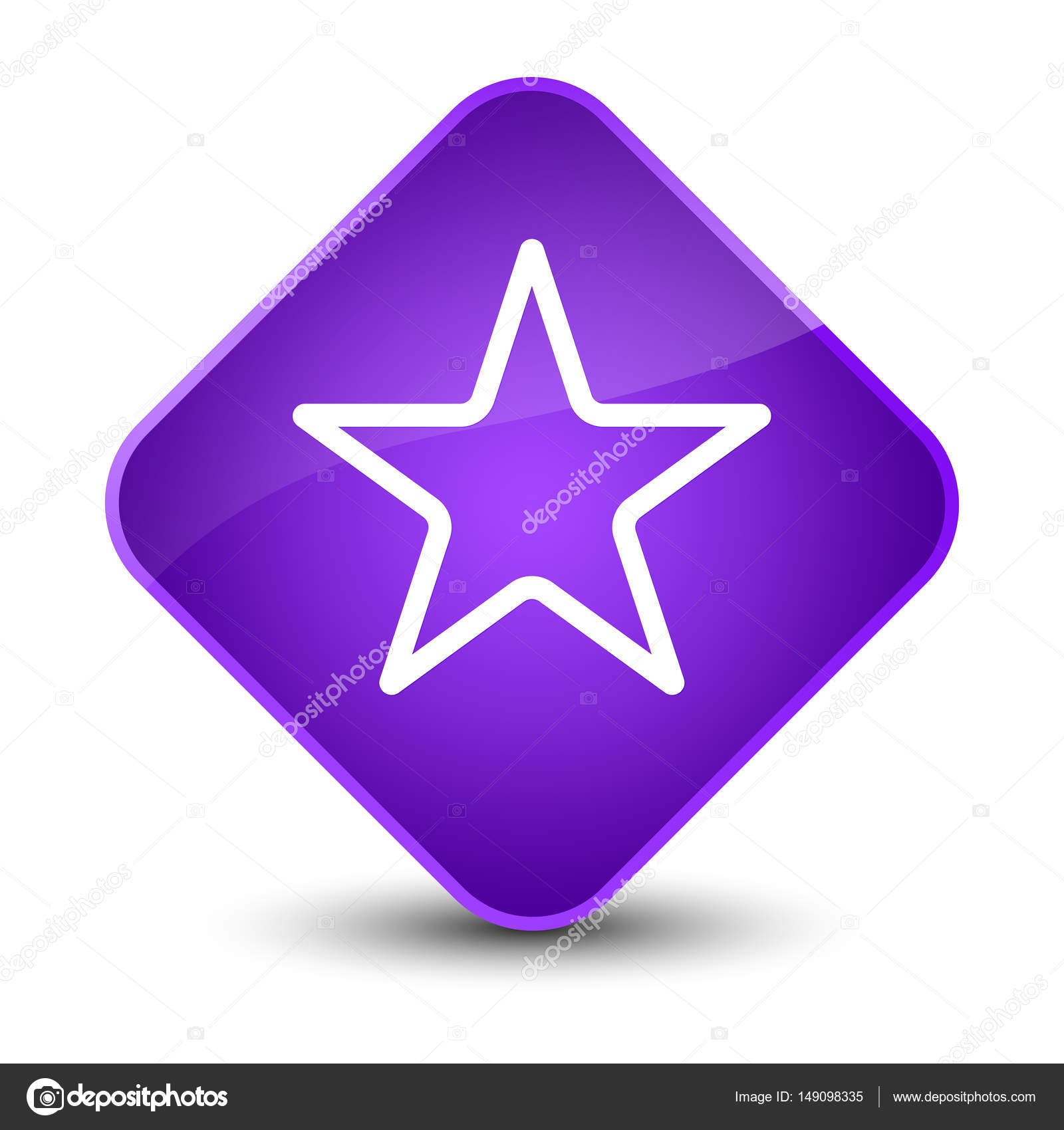 Star icon elegant purple diamond button — Stock Photo © FR_Design ...