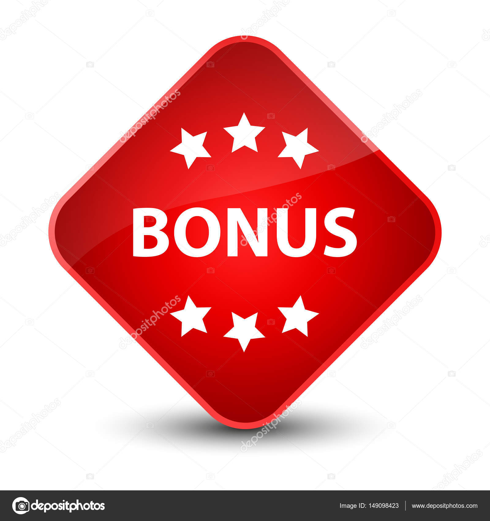 Bonus stars icon elegant red diamond button — Stock Photo © FR_Design ...