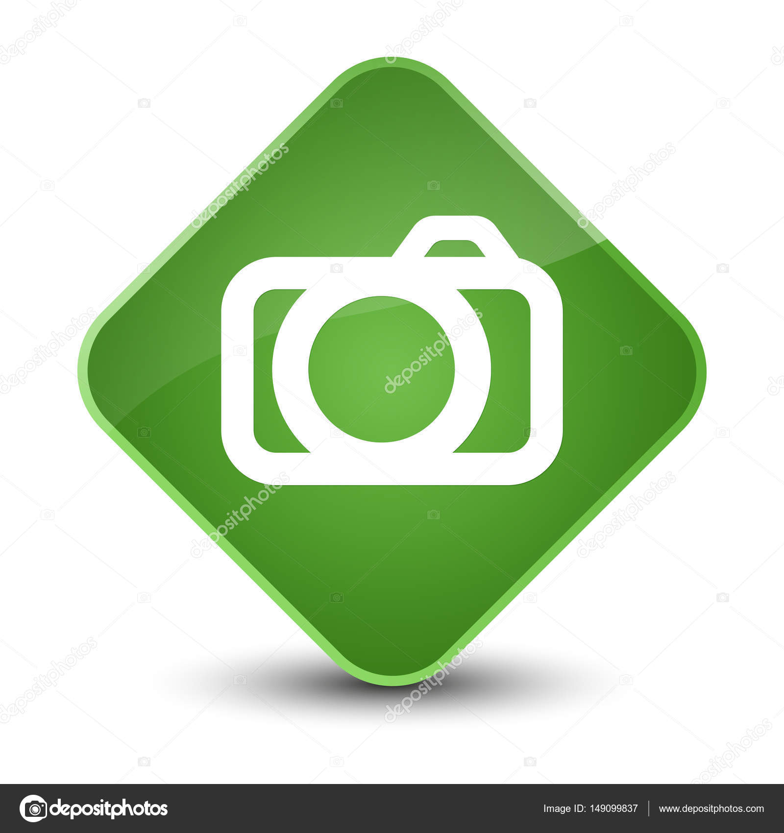 Camera icon elegant soft green diamond button — Stock Photo © FR_Design ...