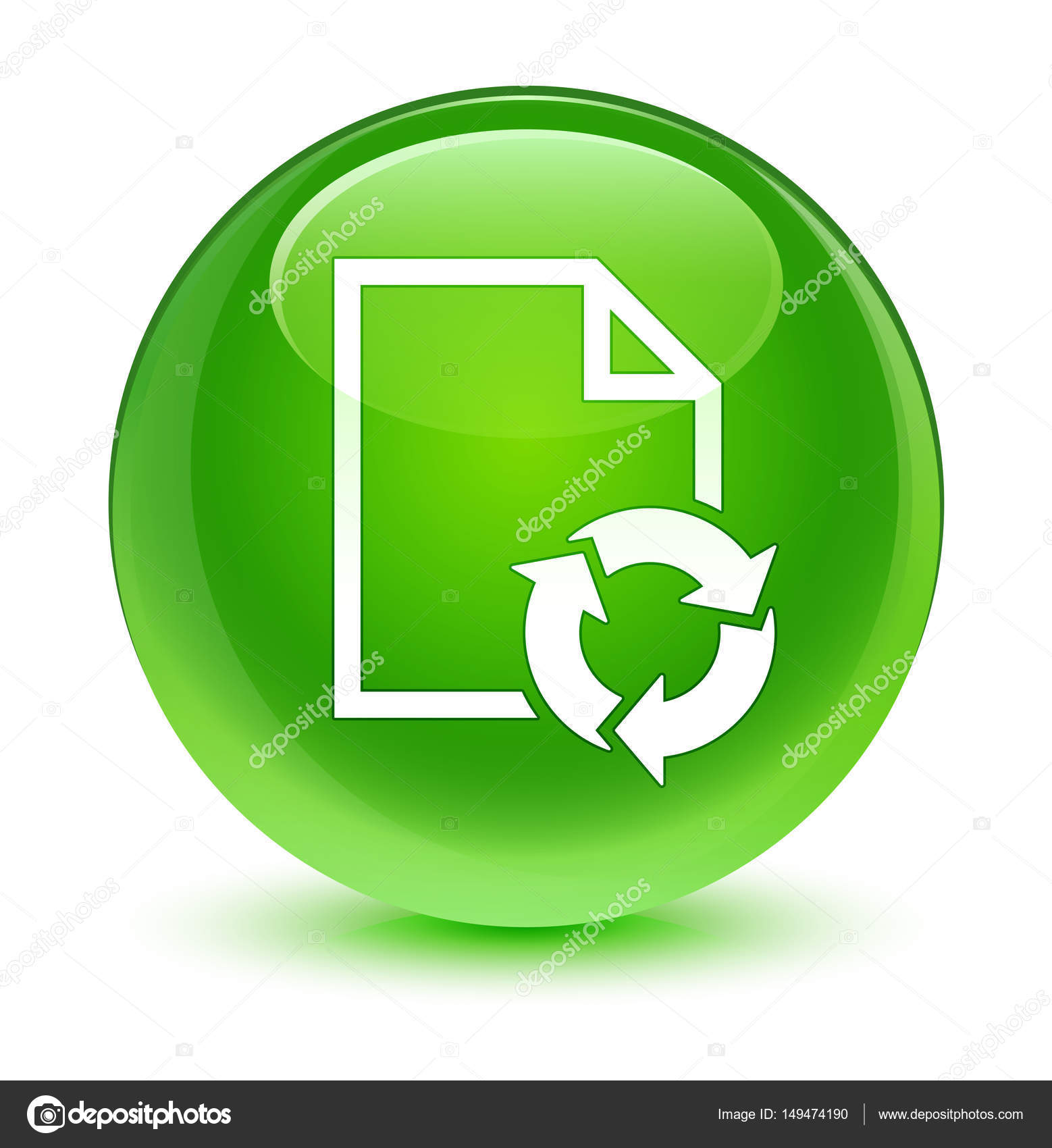Document process icon glassy green round button — Stock Photo © FR ... Document process icon glassy green round button — Stock Photo © FR ...