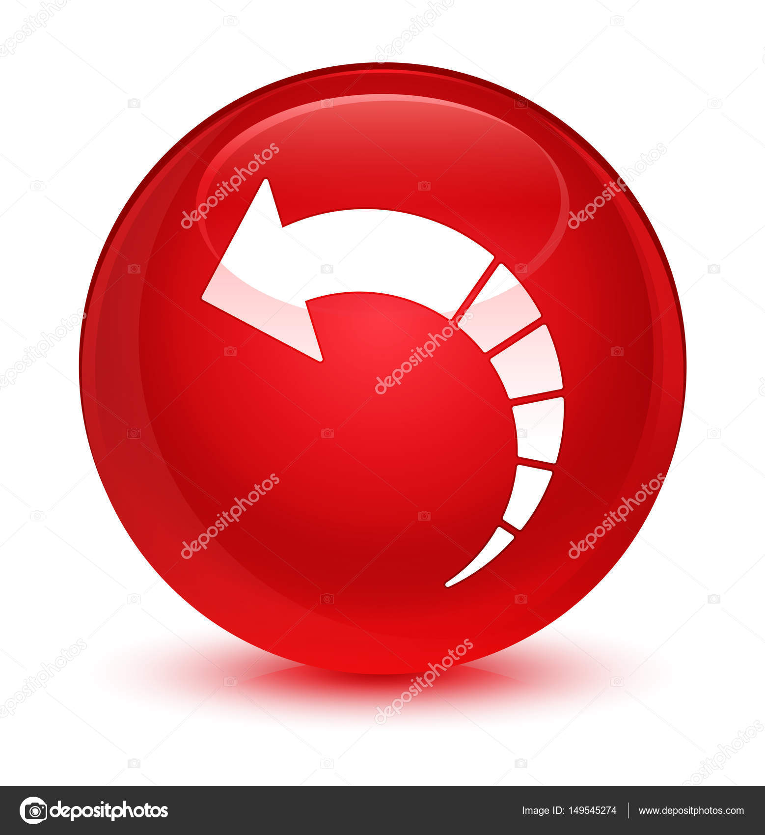 Back arrow icon glassy red round button — Stock Photo © FR_Design ...