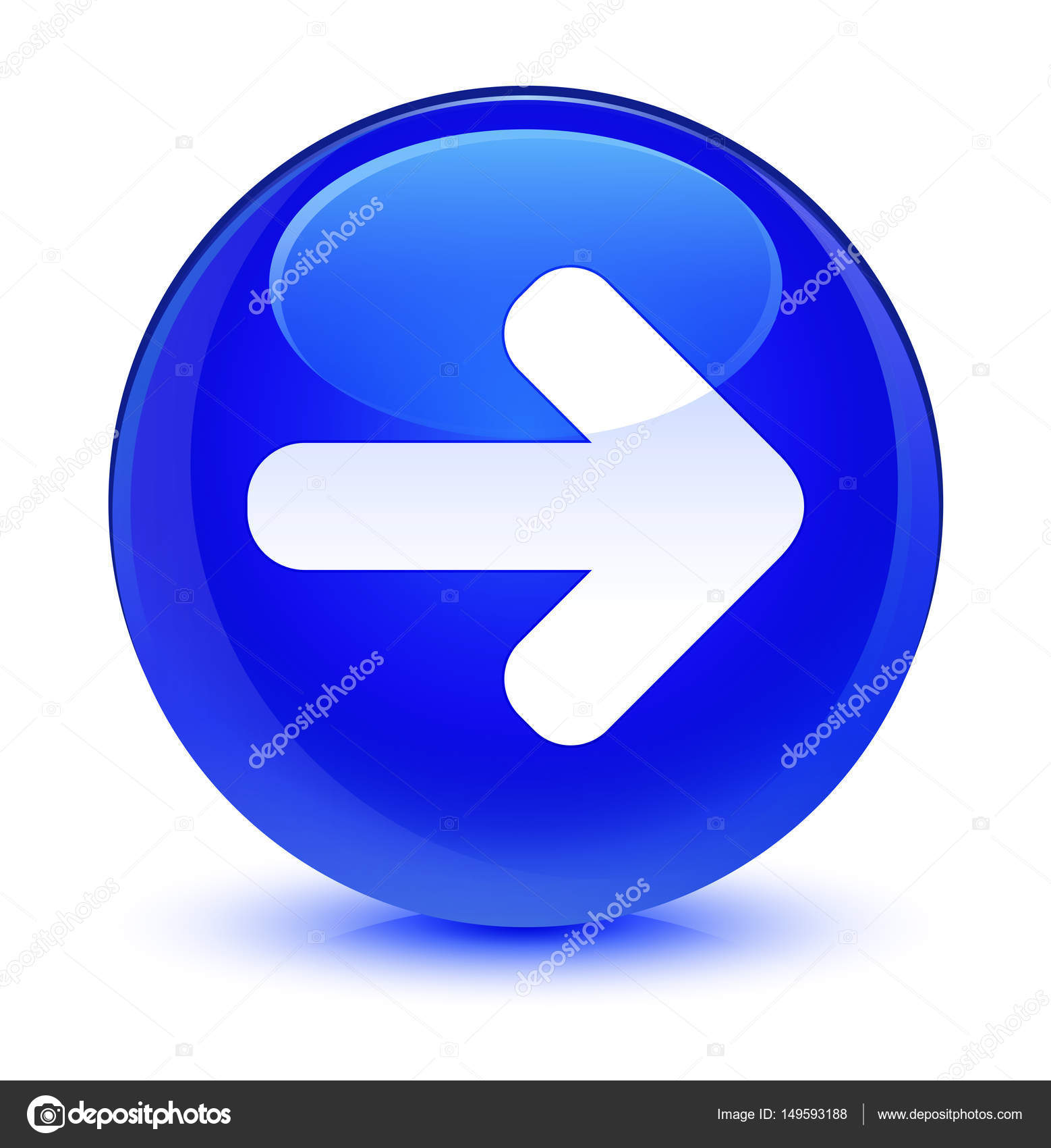 Next arrow icon glassy blue round button — Stock Photo © FR_Design ...