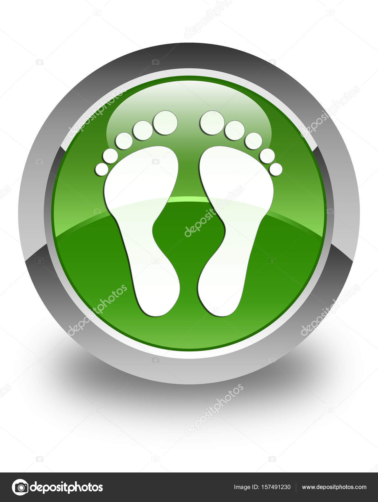 Footprint icon glossy soft green round button — Stock Photo © FR_Design ... Footprint icon glossy soft green round button — Stock Photo © FR_Design ...
