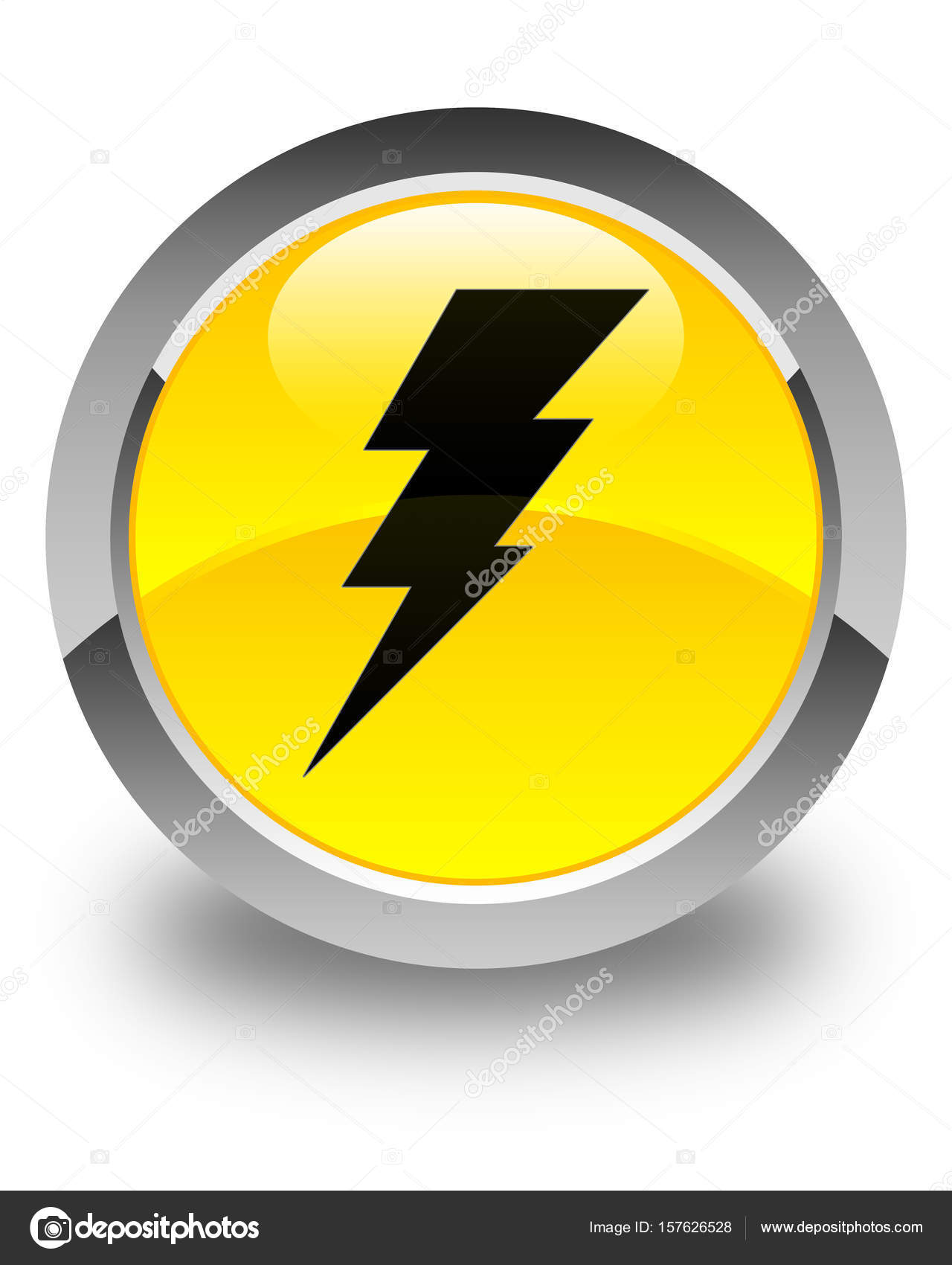 Electricity icon glossy yellow round button — Stock Photo © FR_Design ... Electricity icon glossy yellow round button — Stock Photo © FR_Design ...