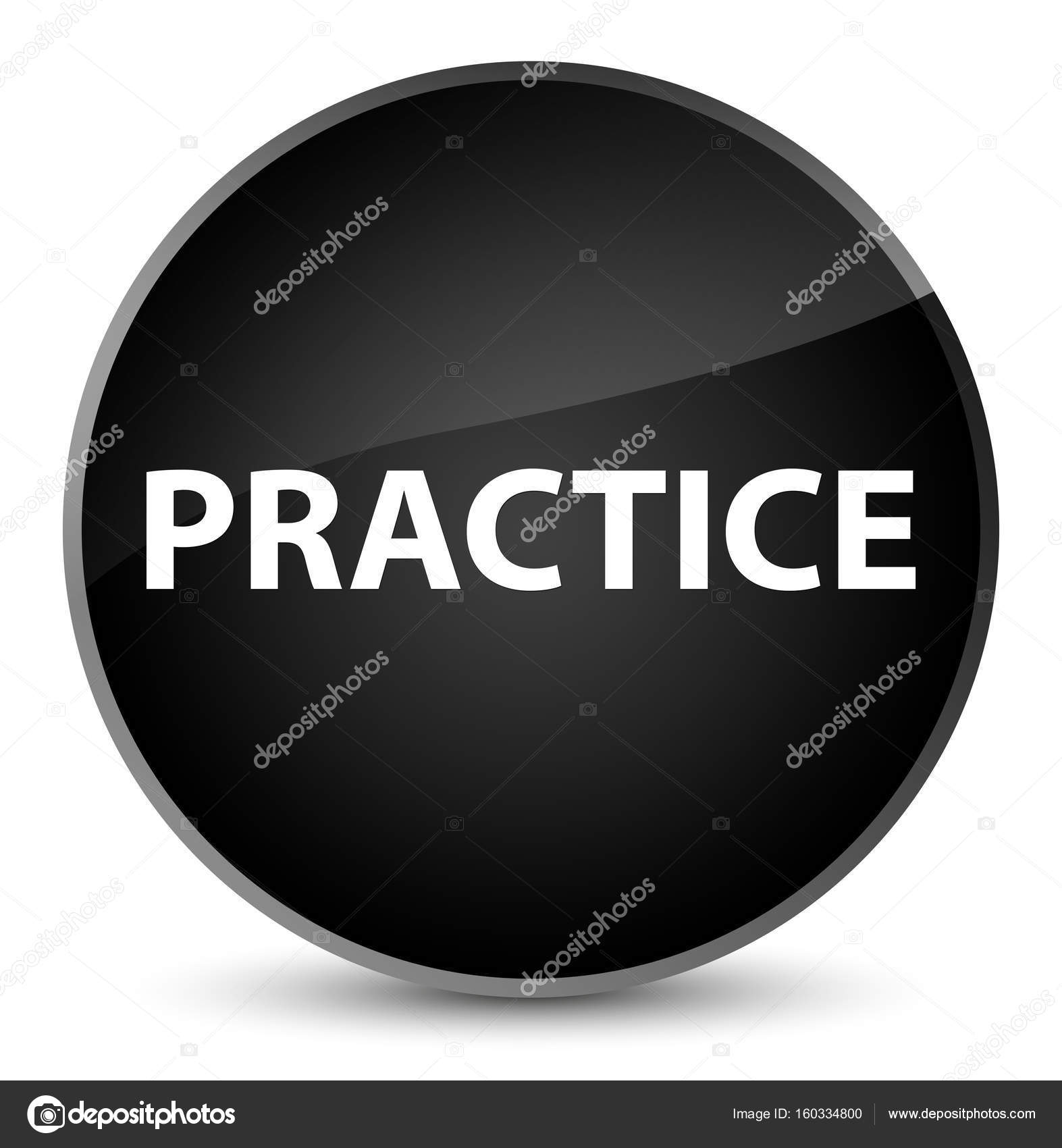 Practice elegant black round button — Stock Photo © FR_Design #160334800