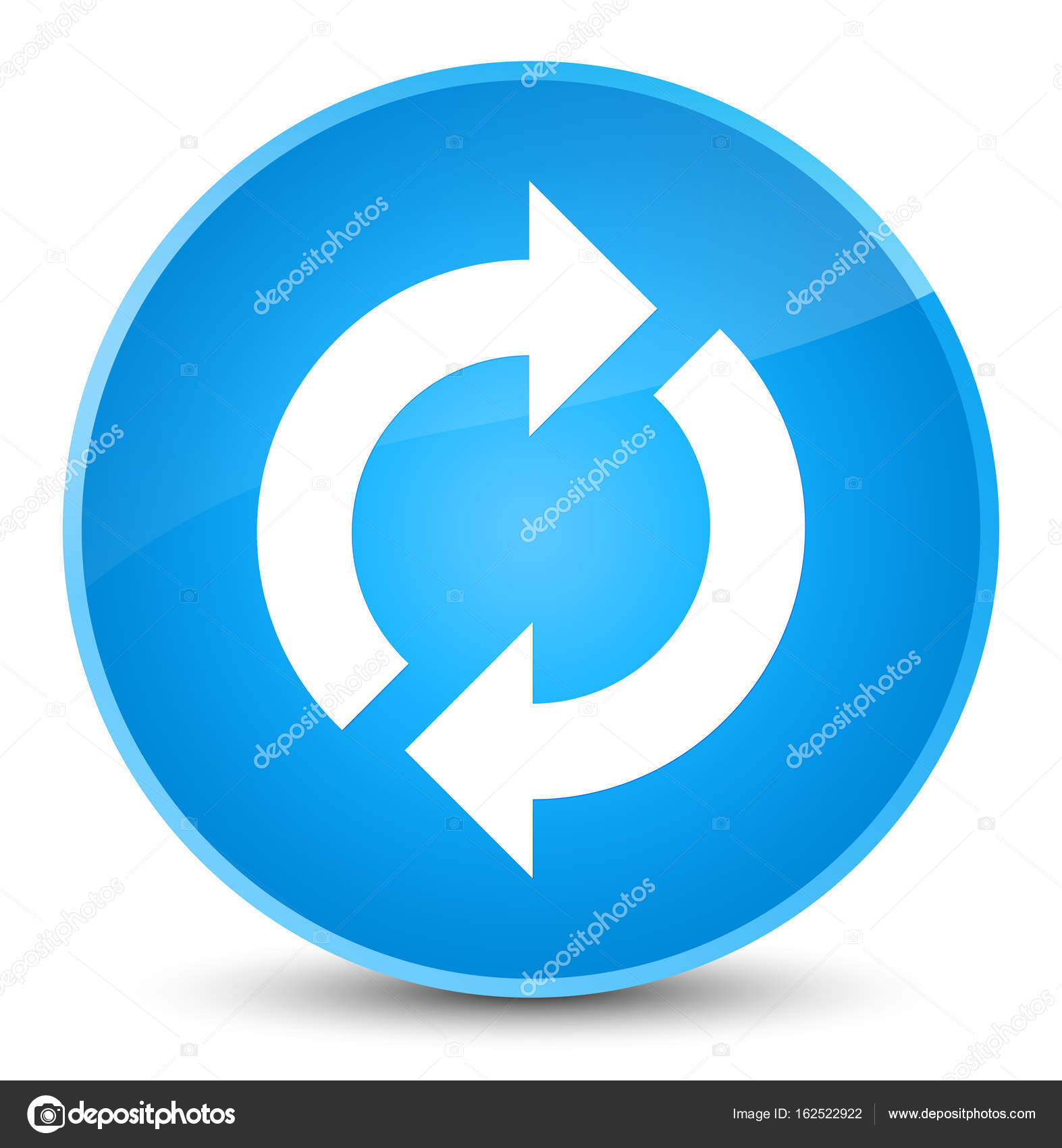 Update icon elegant cyan blue round button Stock Photo by ©FR_Design ...