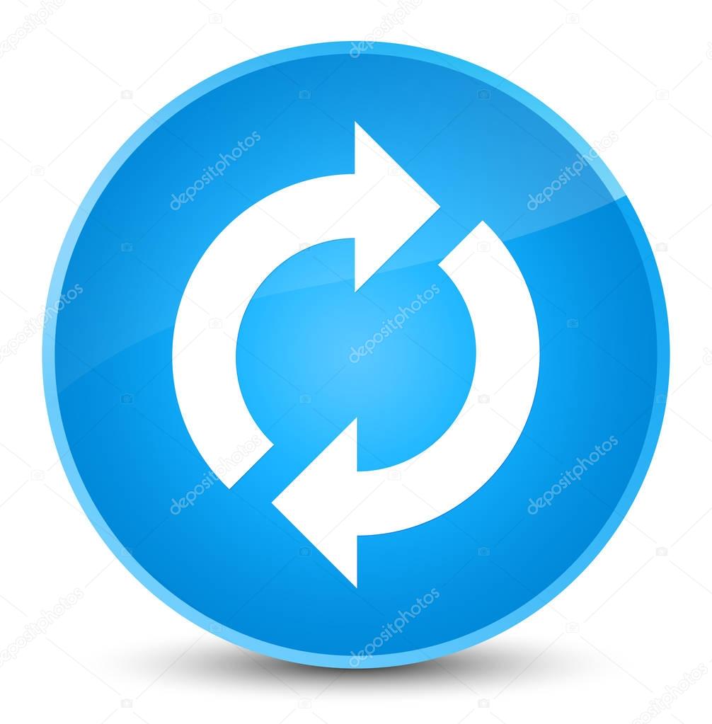 Update icon elegant cyan blue round button — Stock Photo © FR_Design ...
