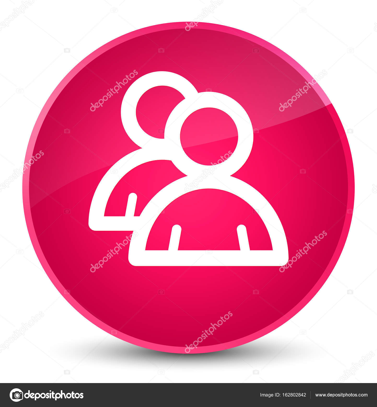 Group icon elegant pink round button — Stock Photo © FR_Design #162802842